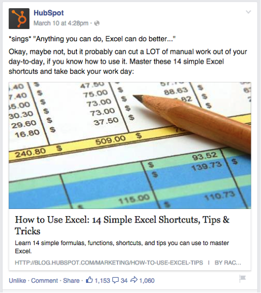 The Anatomy of a Successful Facebook Post