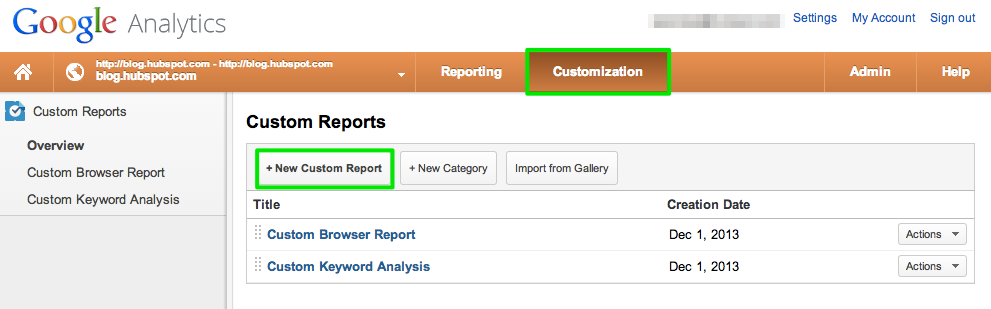 How to Create a Basic Google Analytics Custom Report