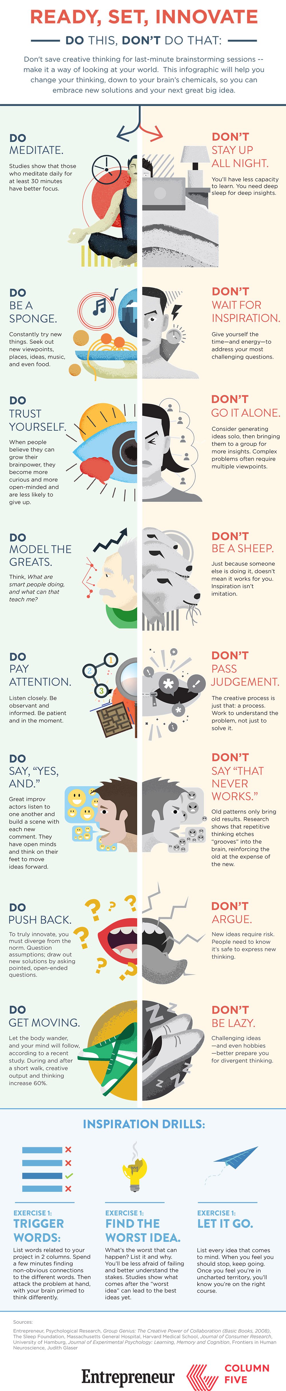 The Do's and Don'ts of Creative Thinking [Infographic]