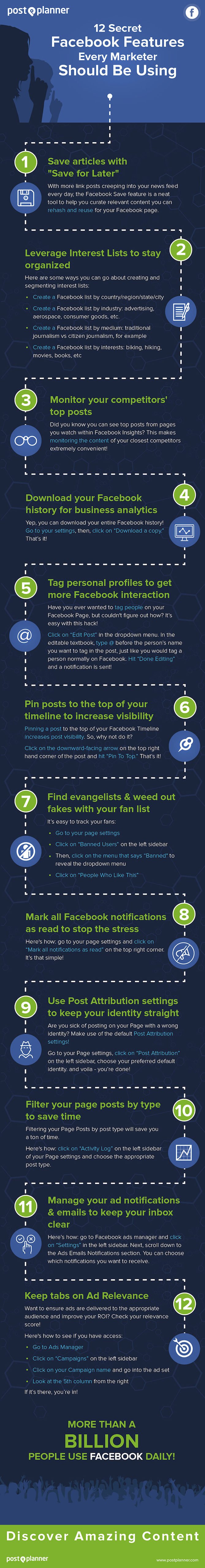 12 Secret Facebook Features You Should Know [Infographic]