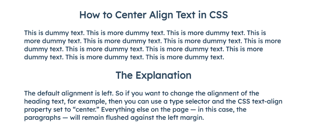 How to Center Text & Headings in CSS Using the Text-Align Property