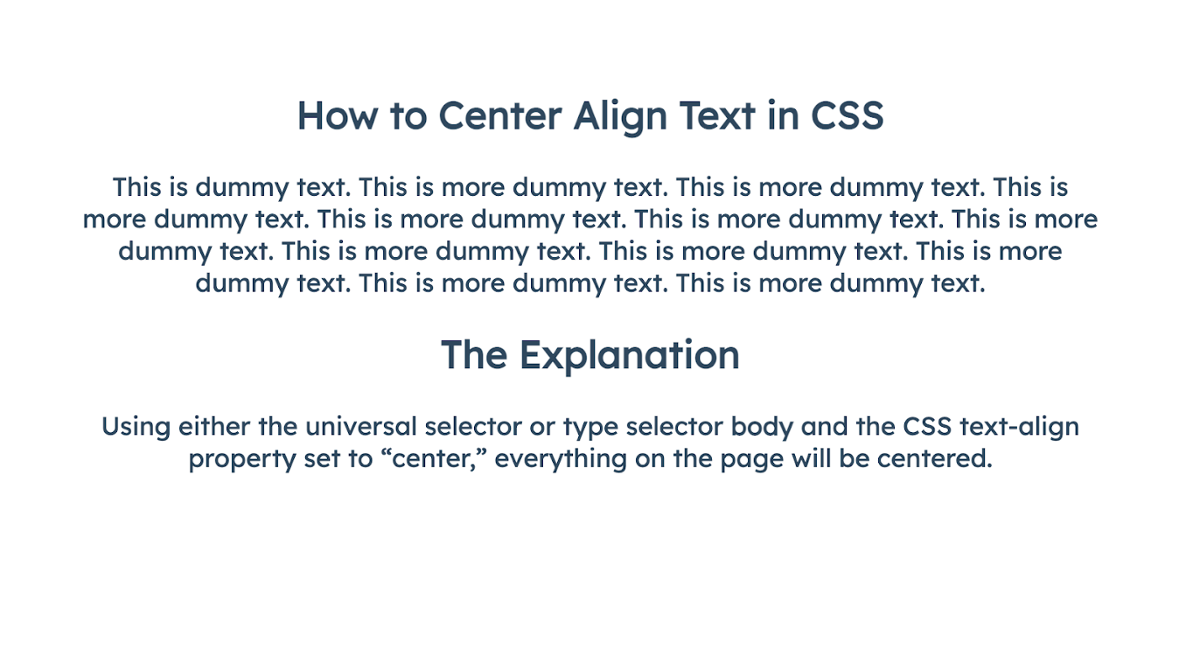 How to Center Text & Headings in CSS Using the Text-Align Property