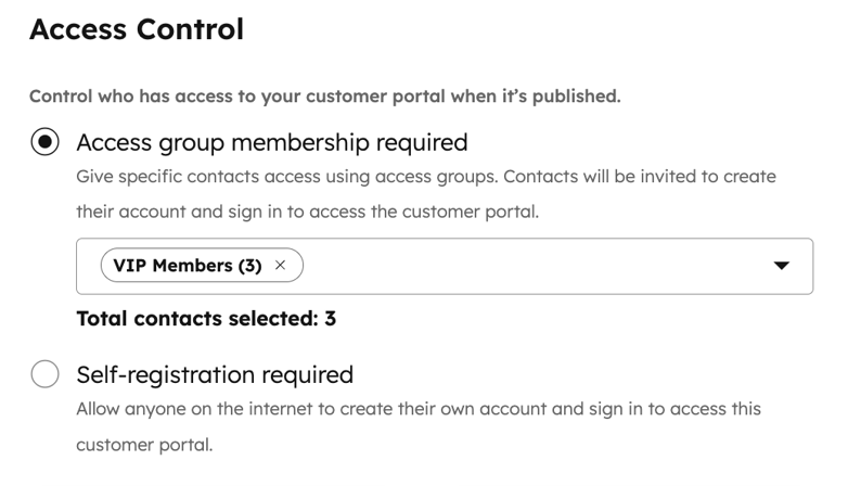 Manage customer portal settings