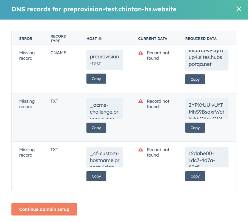 Update DNS records for SSL changes