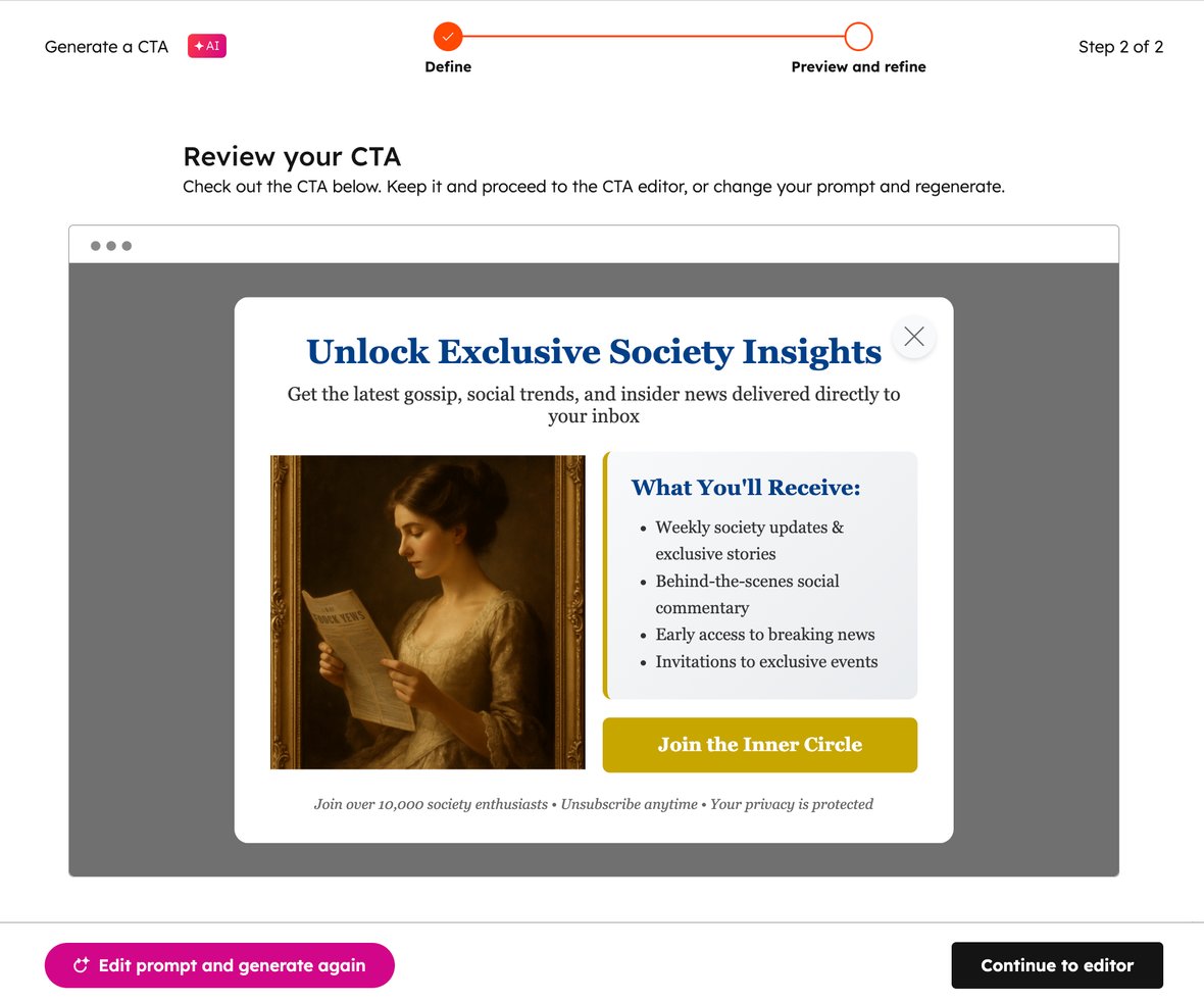 Generate CTAs with AI