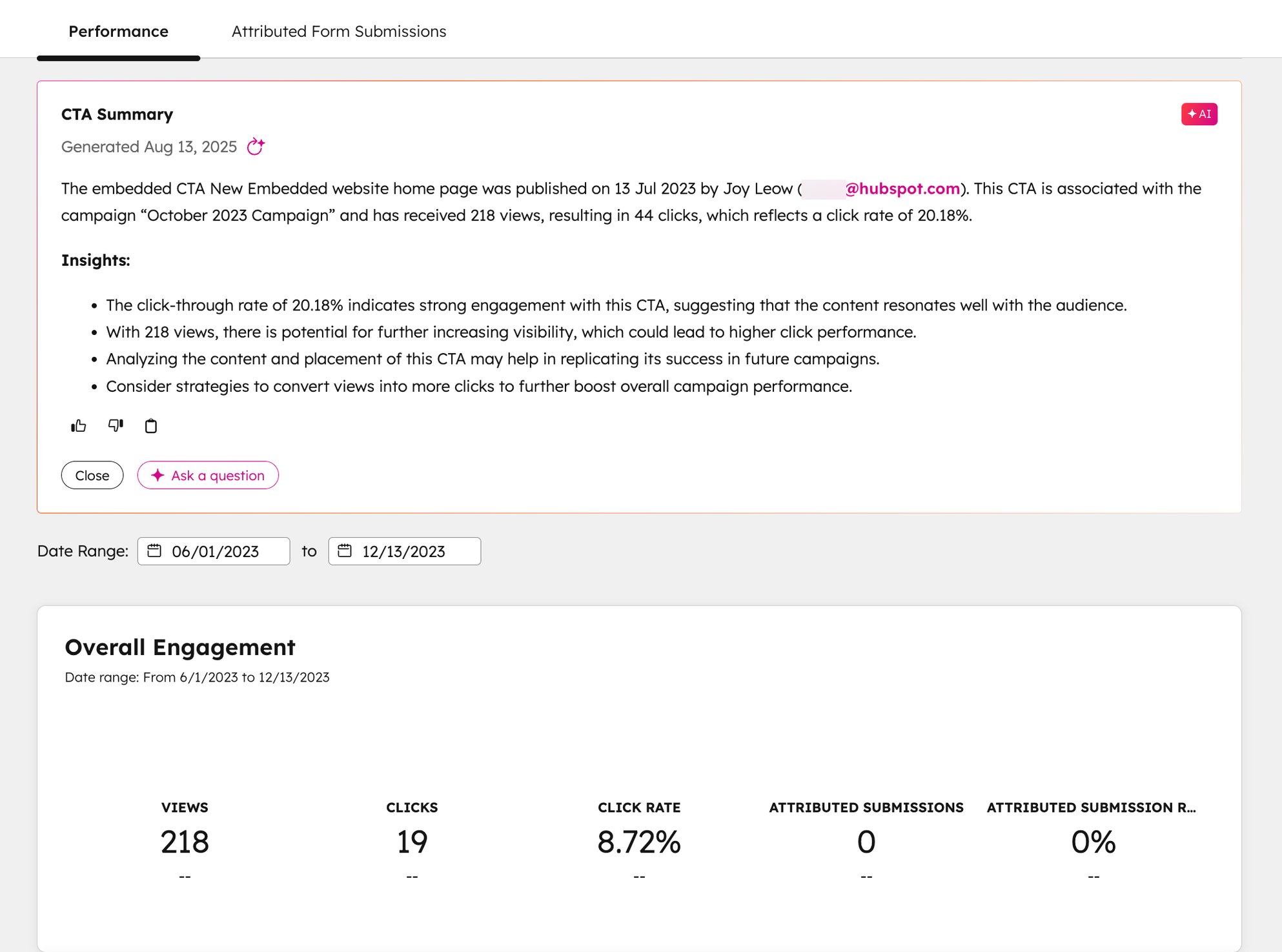 Analyze your calls-to-action (CTAs) performance