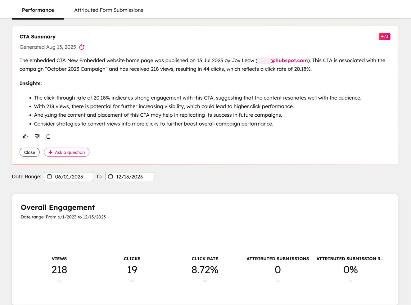 Analyze your calls-to-action (CTAs) performance