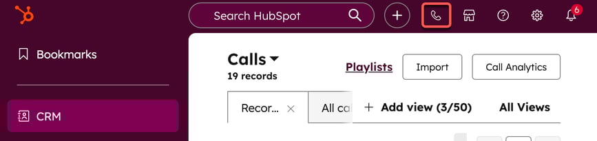 Make calls in the HubSpot browser