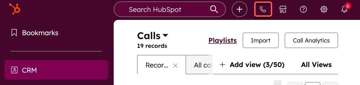 Make calls in the HubSpot browser
