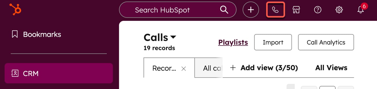 Make calls in the HubSpot browser