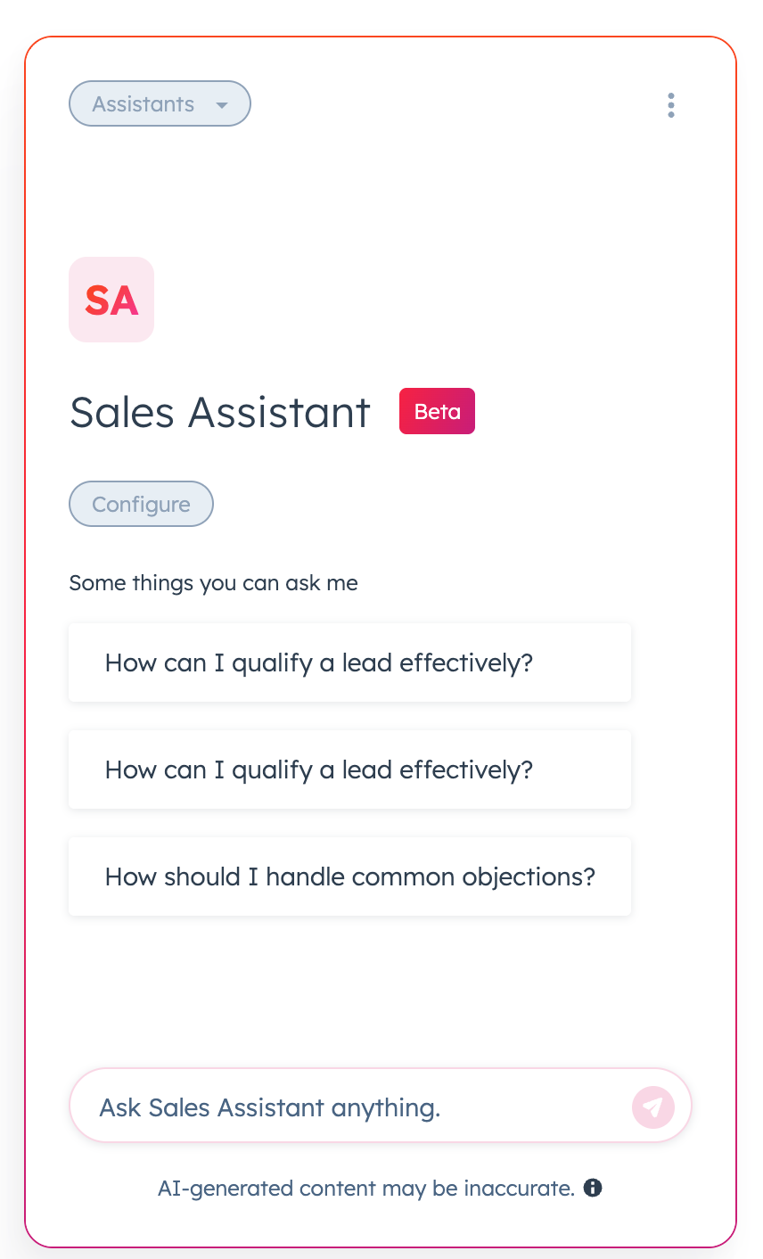 Use assistants and agents in Breeze studio