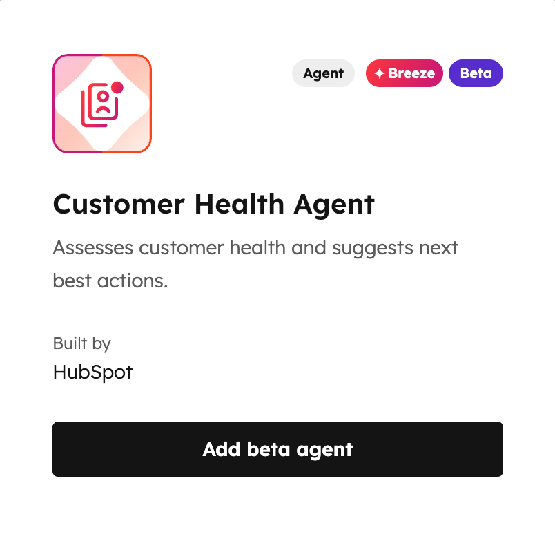 Set up and use the customer health agent