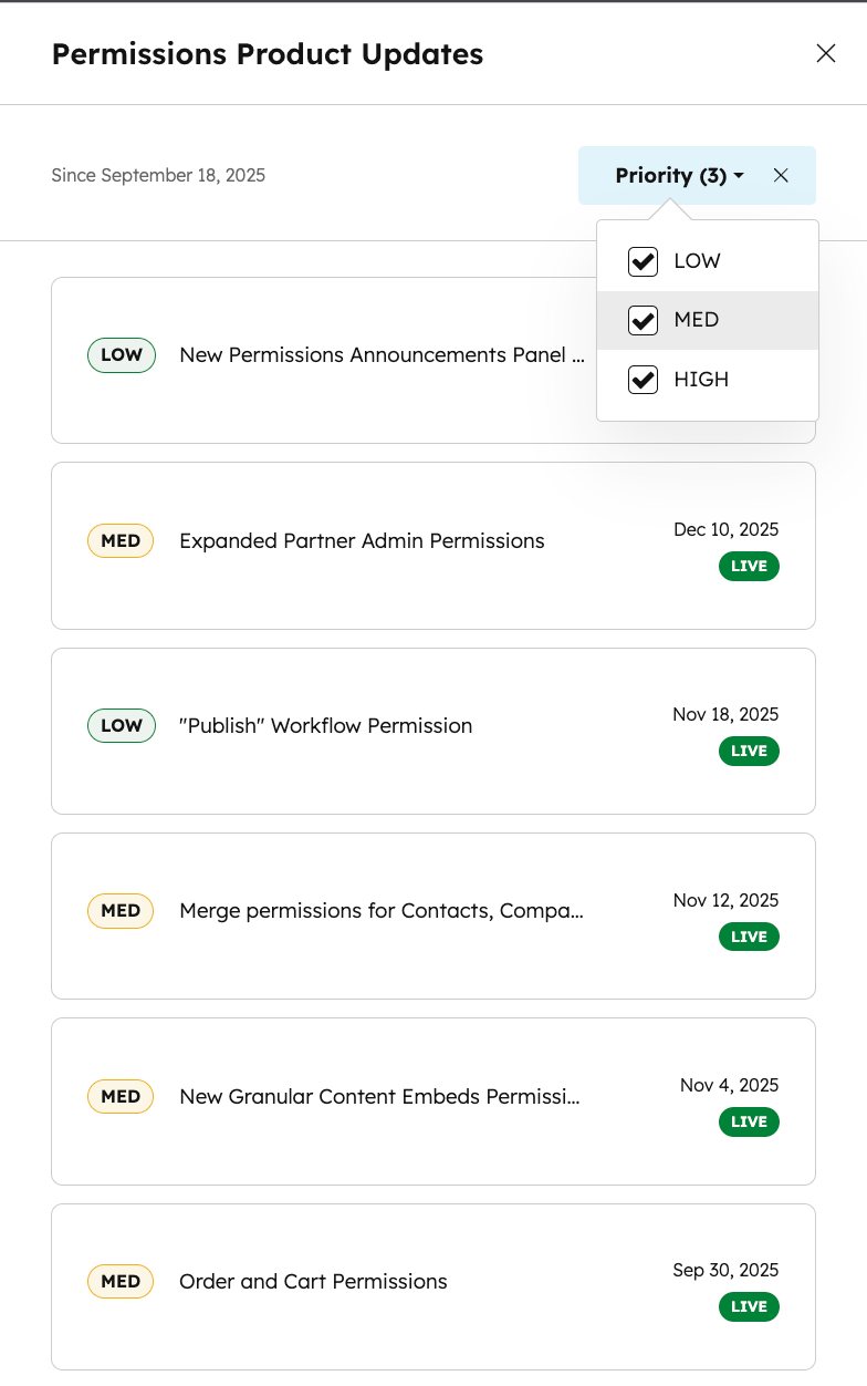 Revisar las actualizaciones de productos relacionadas con los permisos
