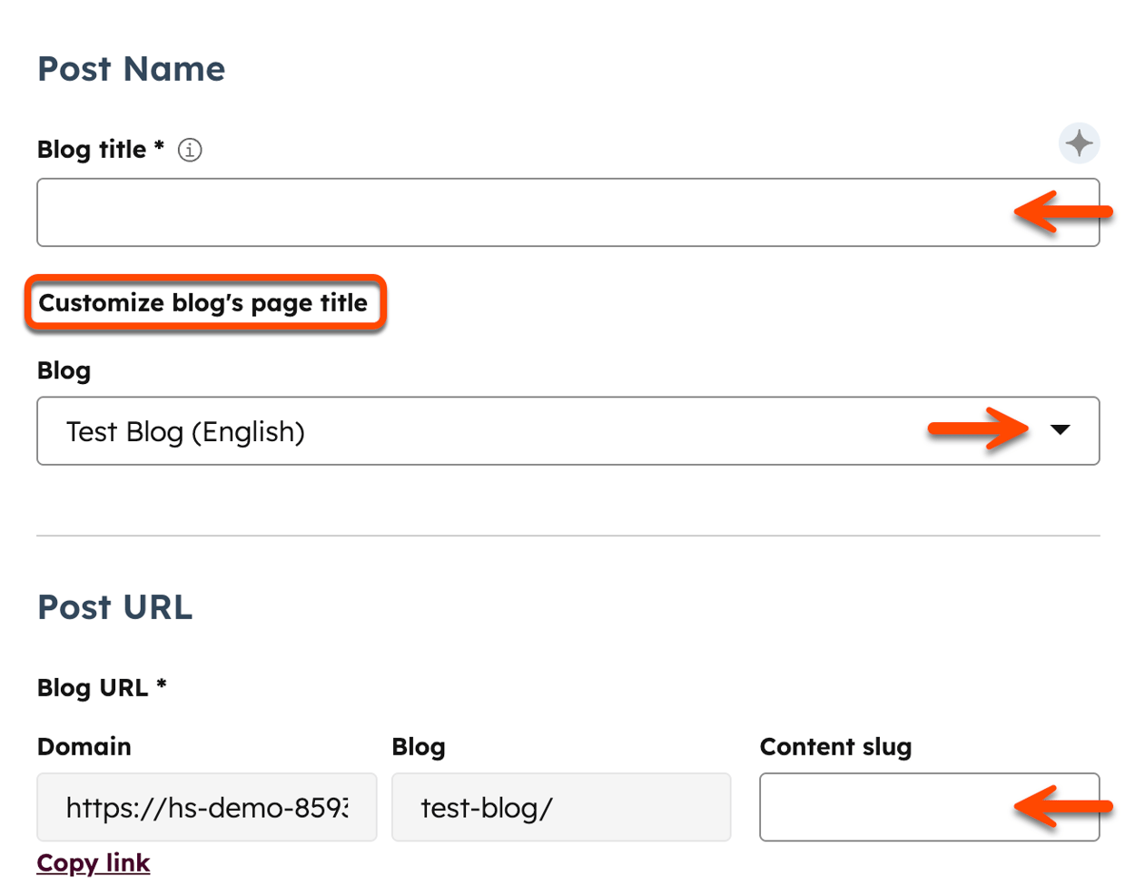 Create and customize blog posts