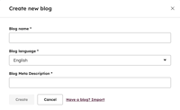 Create a blog
