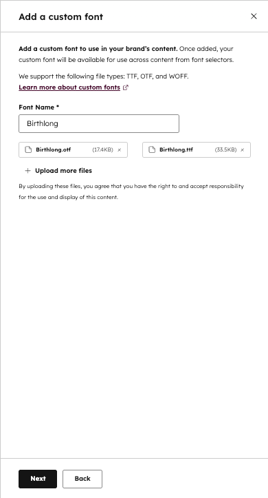 Edit your brand's logo, favicon, brand colors, fonts, and theme