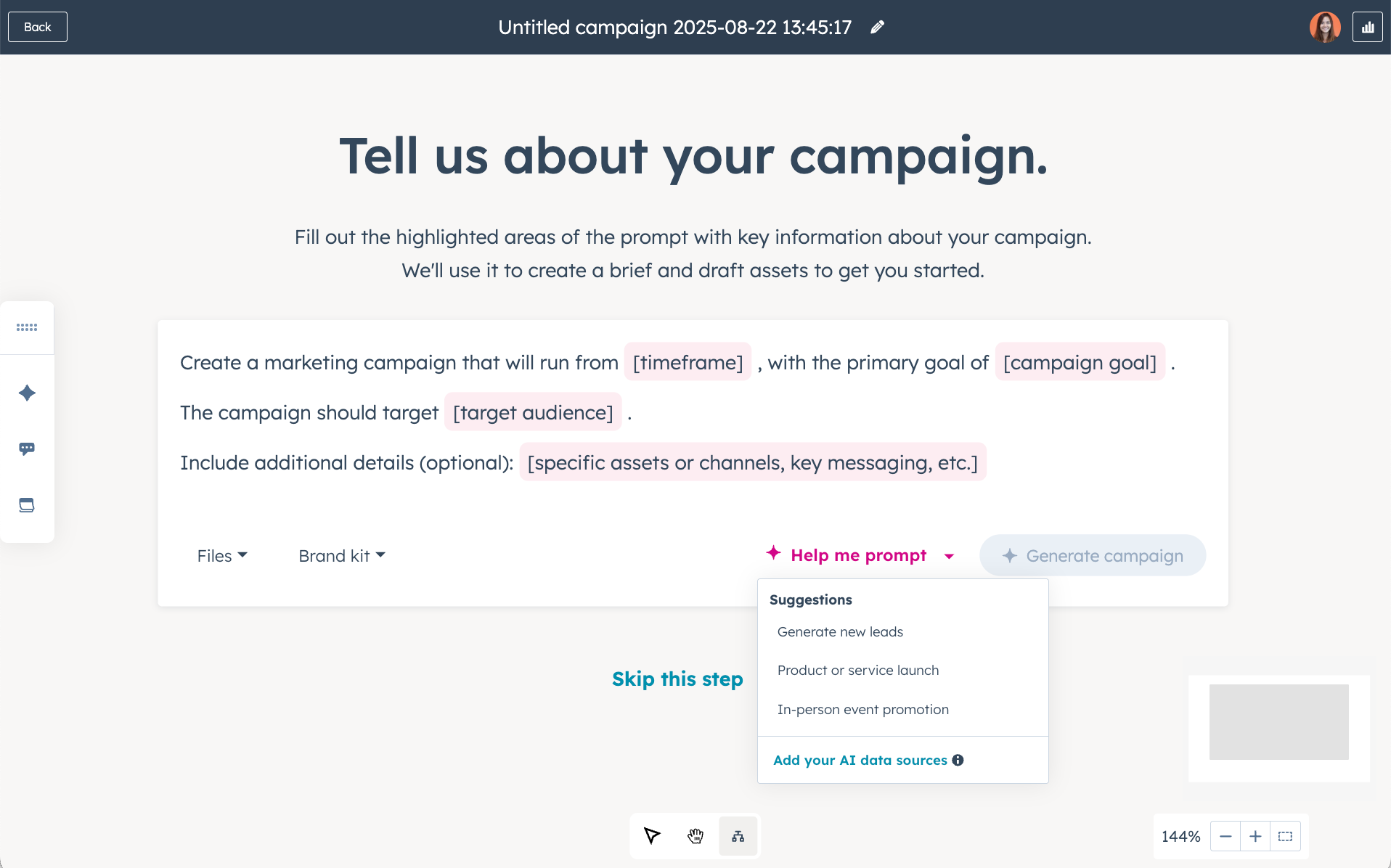 Create campaigns using Marketing Studio