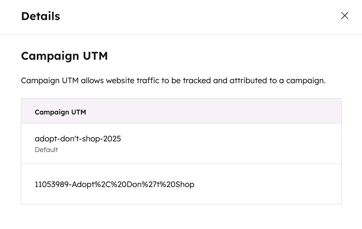 Manage your campaign UTM values