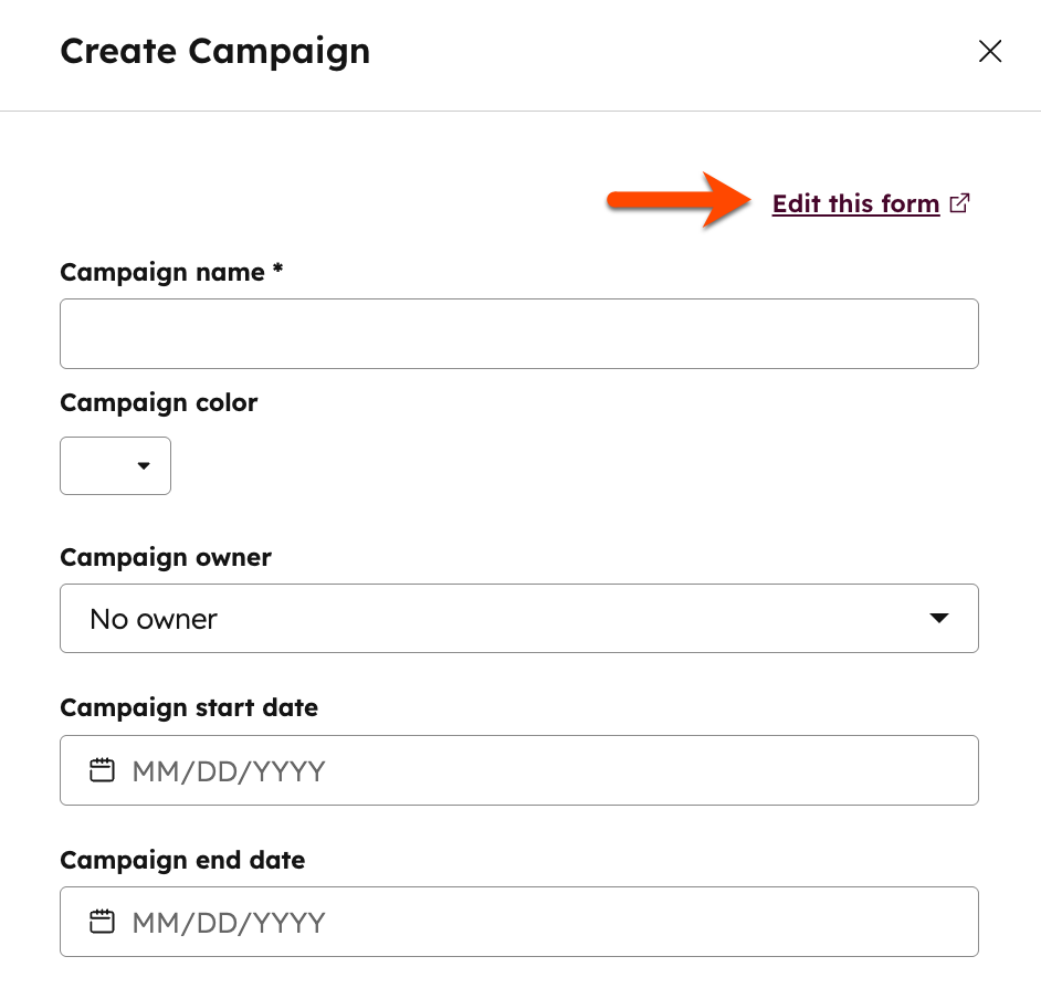 Manage your campaign properties