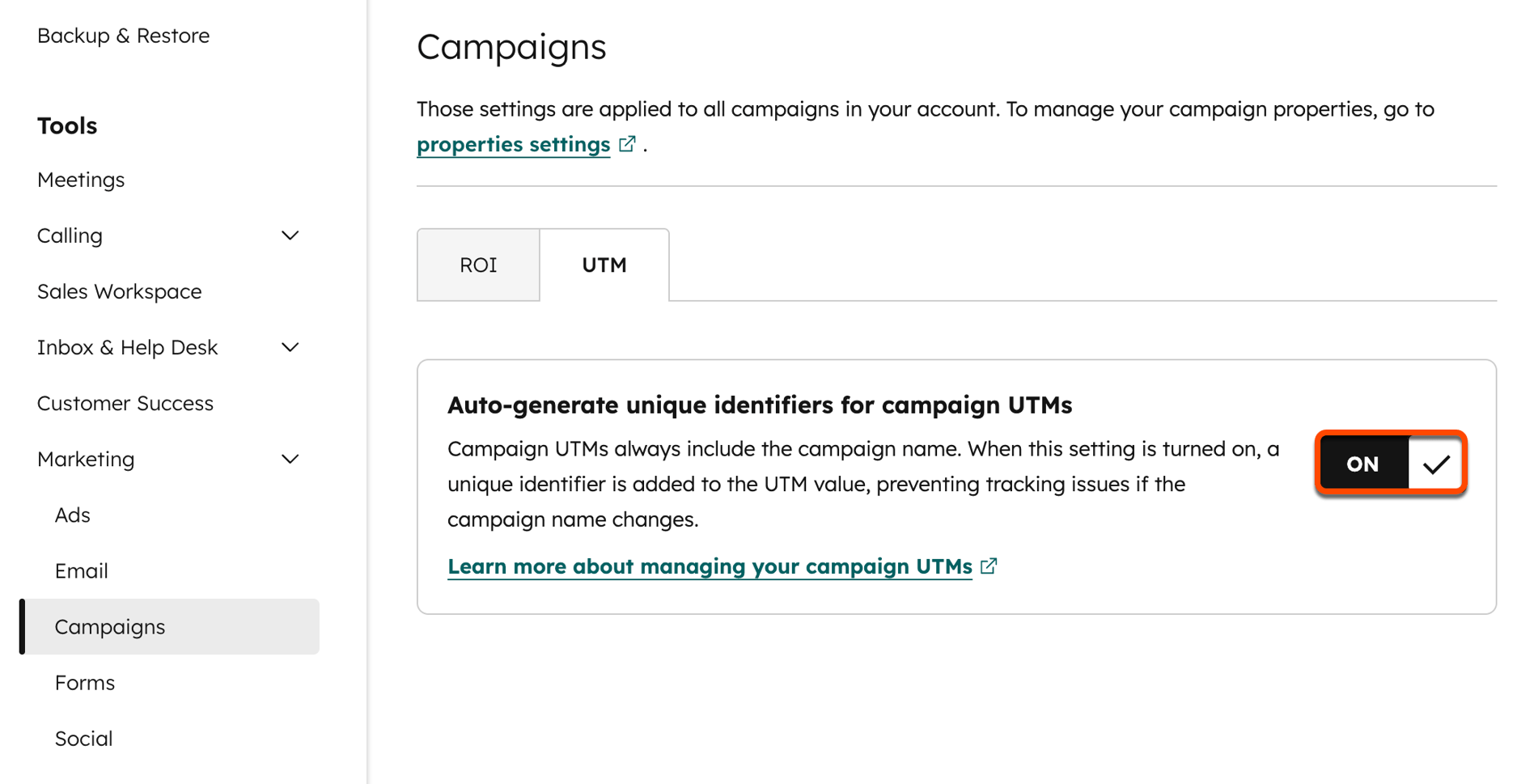 Manage your campaign UTM values