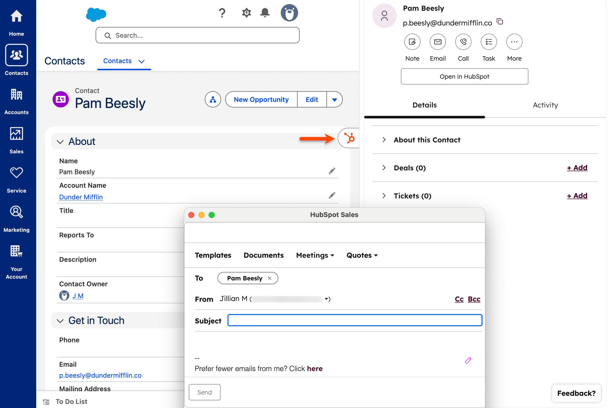 Use the HubSpot Sales Chrome extension across the web