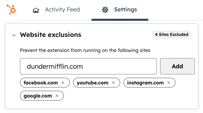 Use the HubSpot Sales Chrome extension across the web