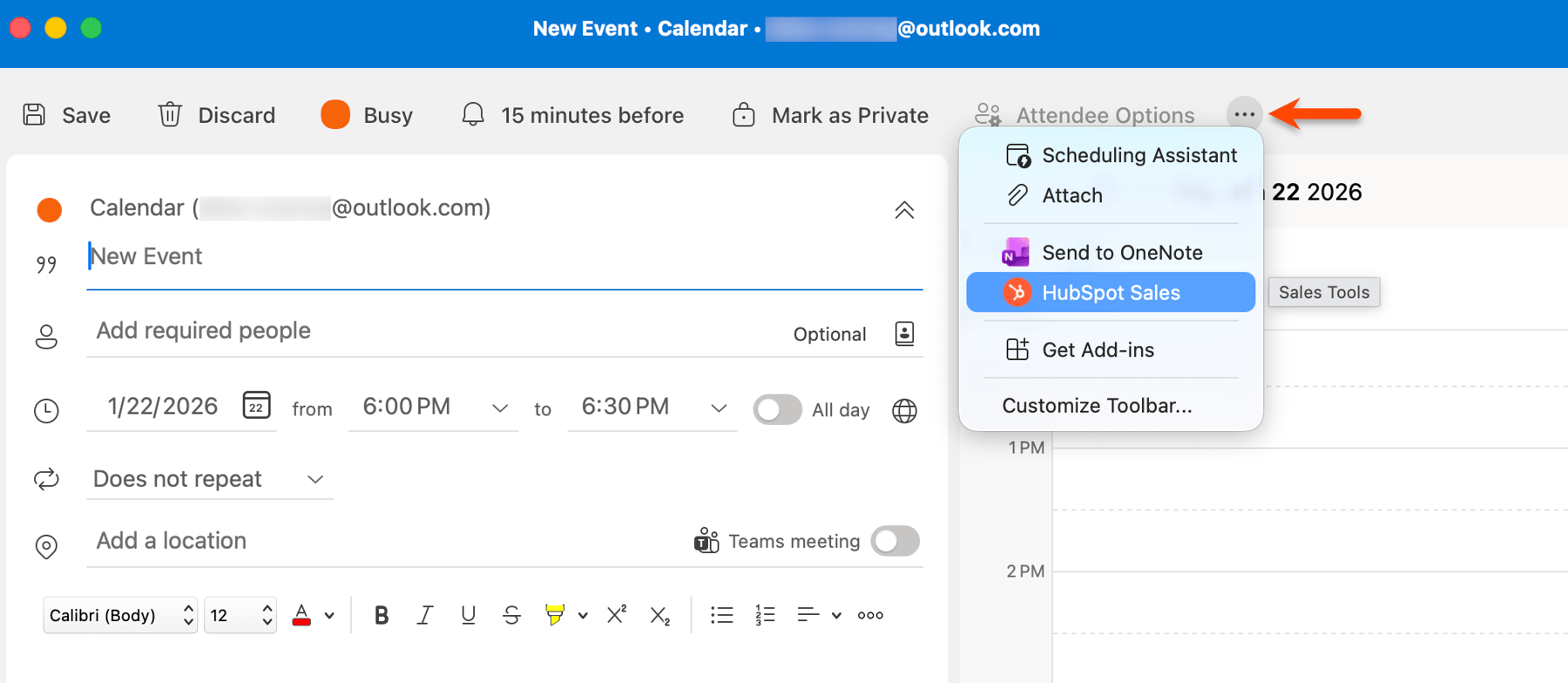 Manage meetings in Outlook calendar with the HubSpot Sales Office 365 ...
