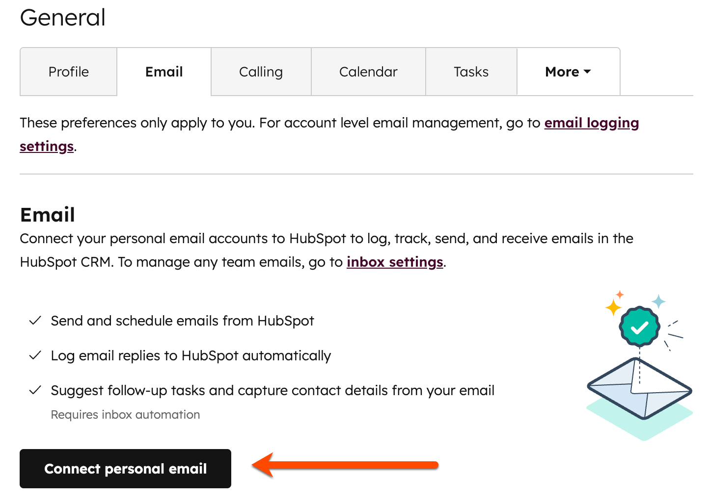 Connect your personal email