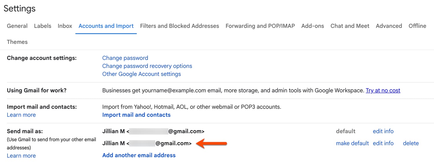 Add an email alias