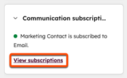 Learn a contact's marketing email subscription status
