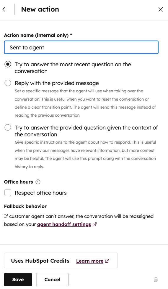 Send a rule-based chatbot to the customer agent