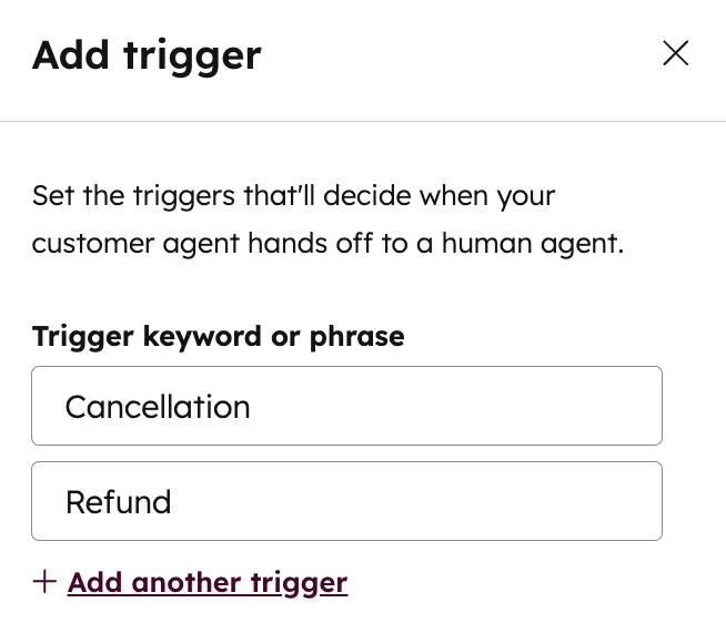 Manage your customer agent