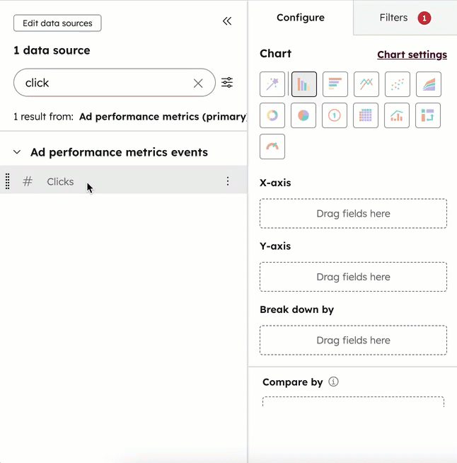 Report on ad campaigns using the custom report builder