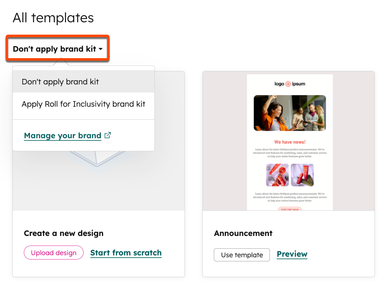 Create marketing emails in the drag and drop email editor | Knowledge Base