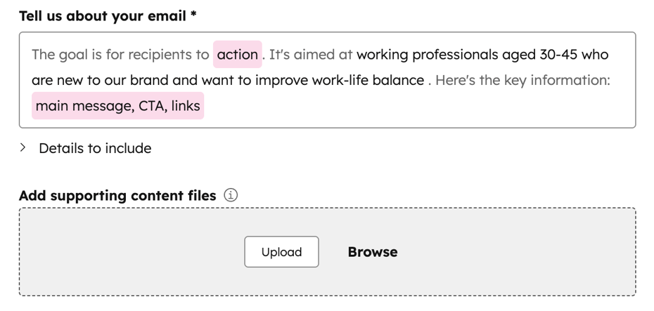 Generate marketing emails with AI email creation