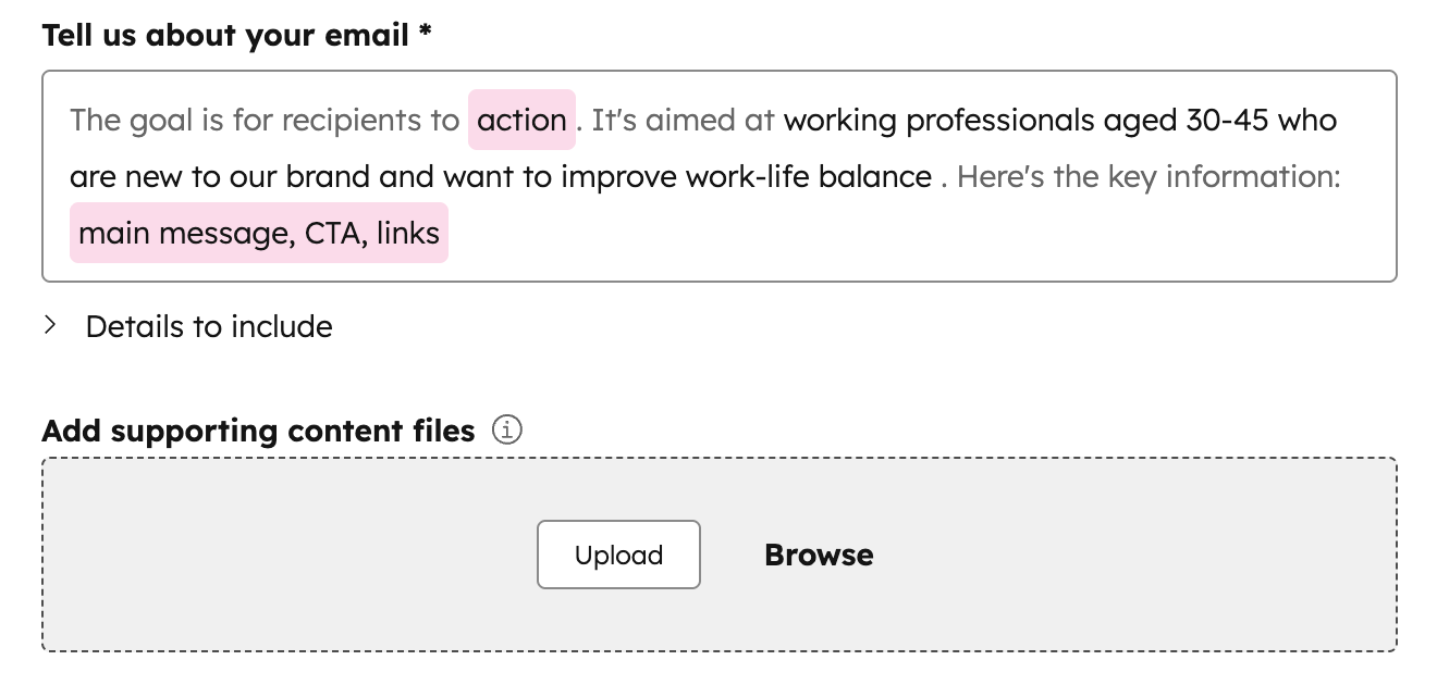 Generate marketing emails with AI email creation