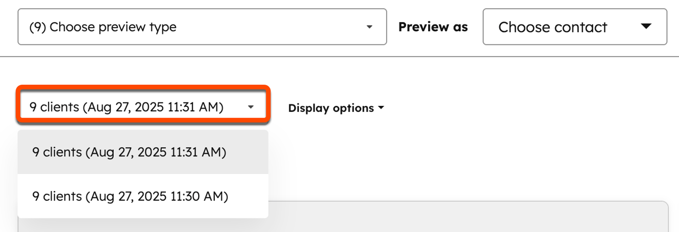 Preview marketing emails for specific email clients