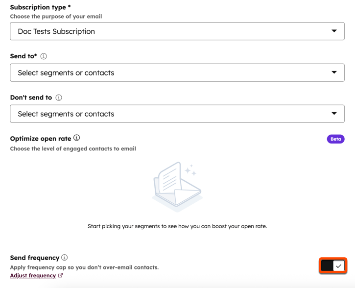 Set up an email frequency safeguard