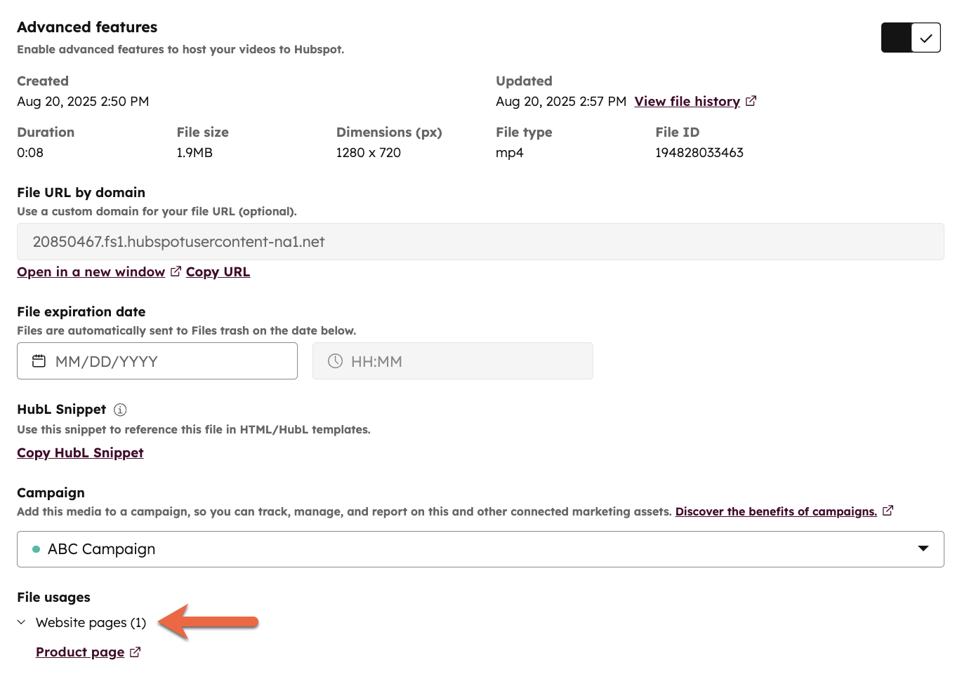 Upload files to use in your HubSpot content