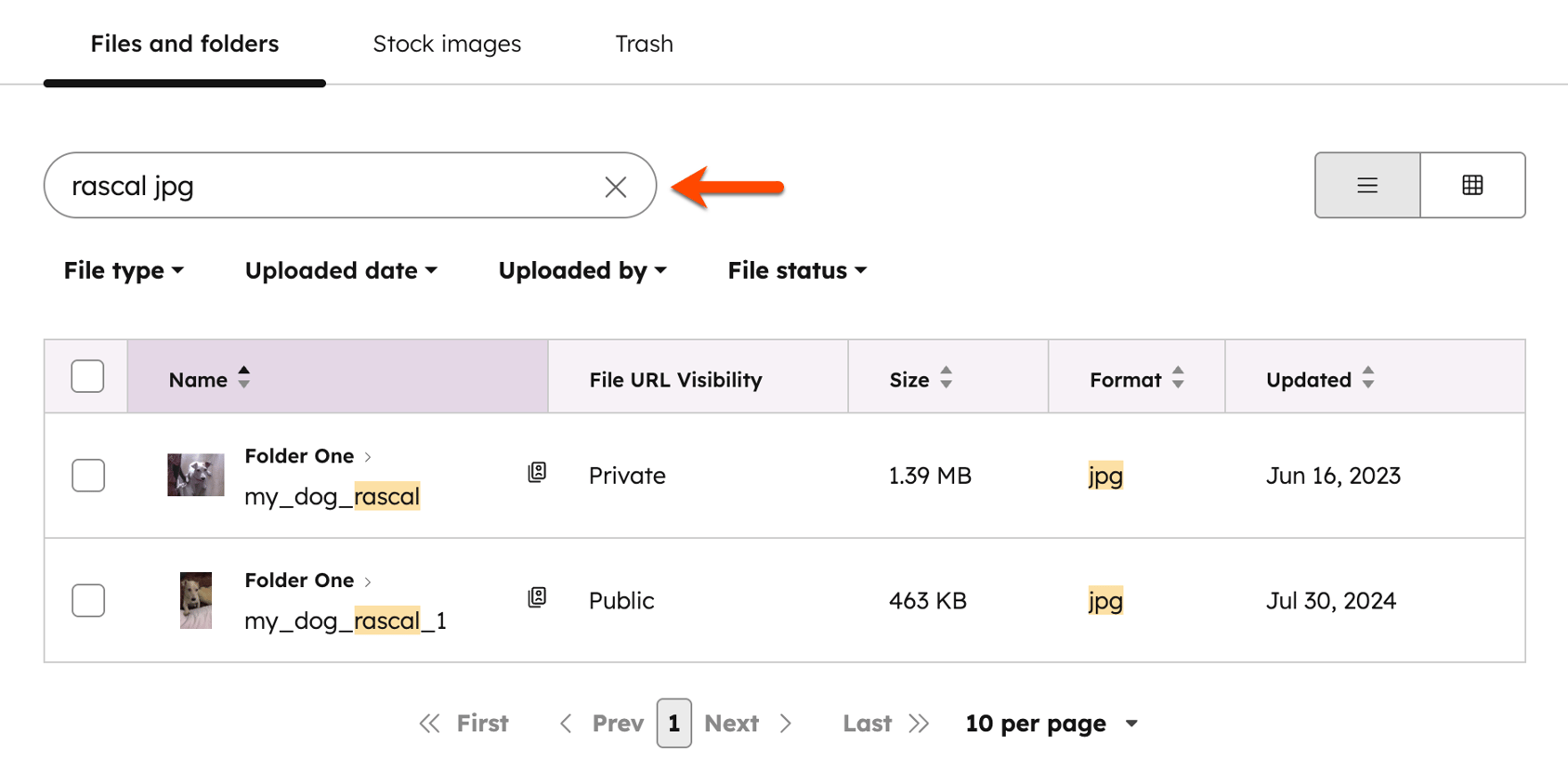 Manage your files
