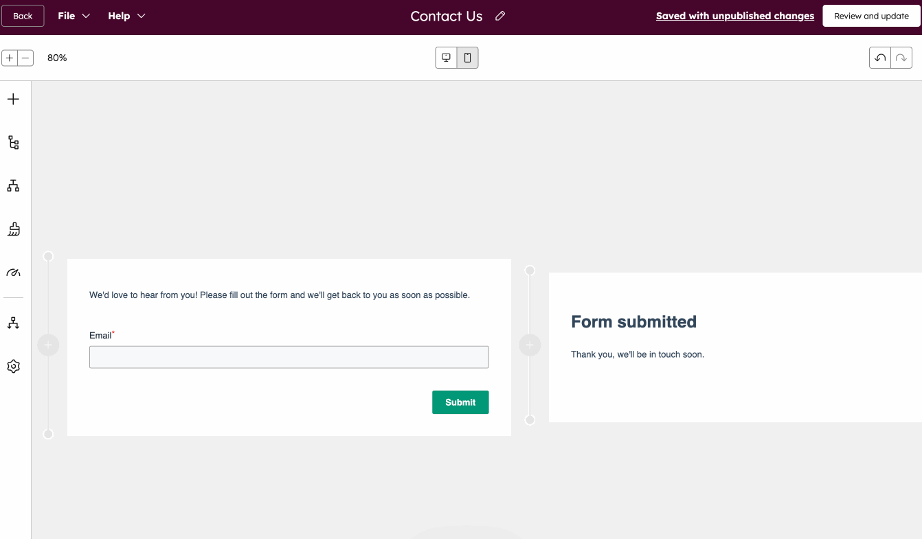 Create and edit forms