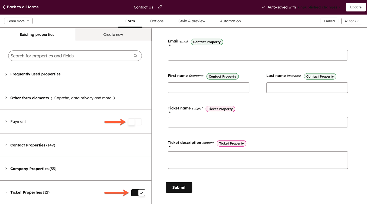 Crear formularios (heredados)