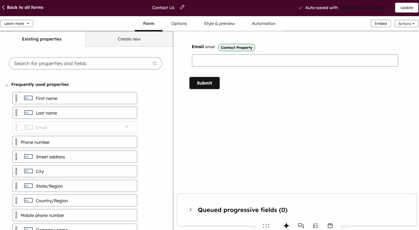 Crear formularios (heredados)