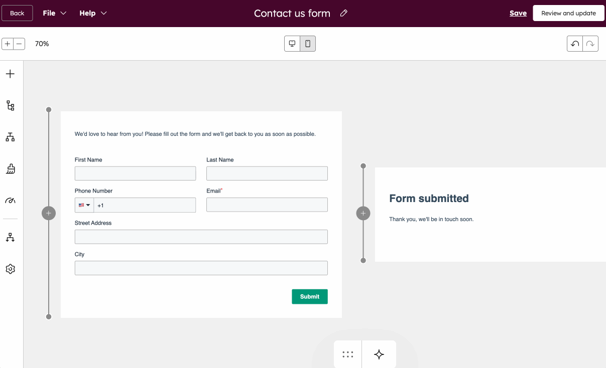 Customize the layout of your form fields