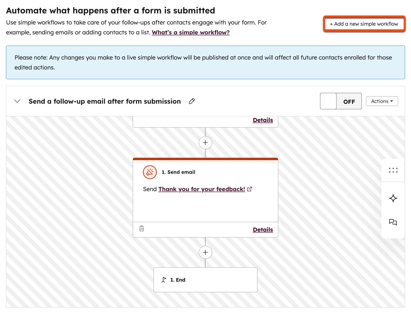 Automate form submission actions