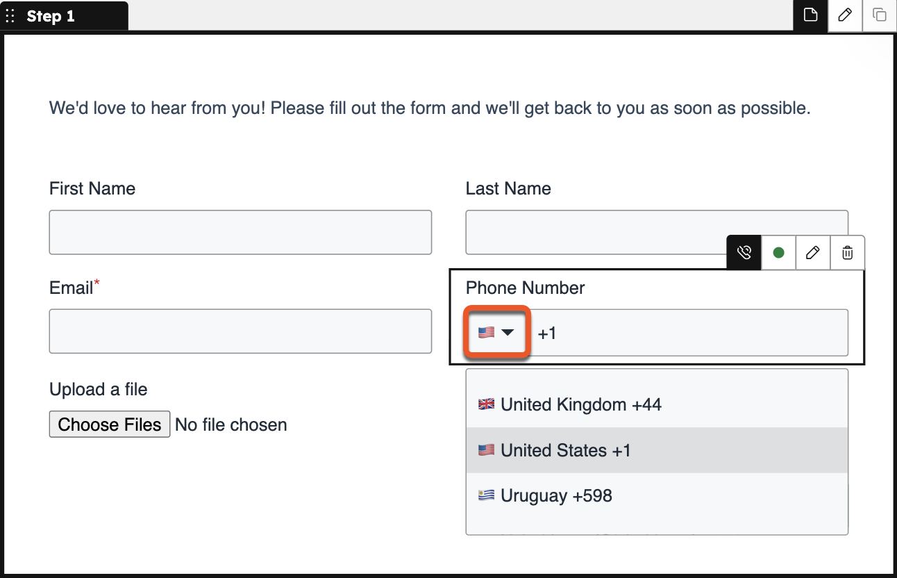 Edit your form fields