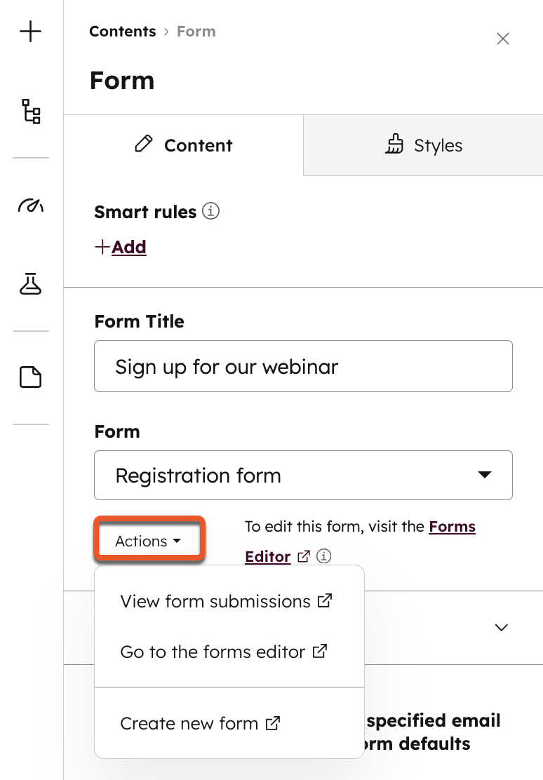Set up and style forms on HubSpot pages