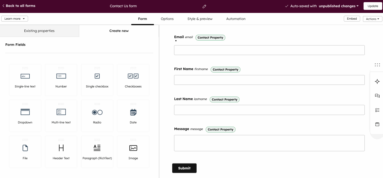 Customize the layout of your form fields (legacy)