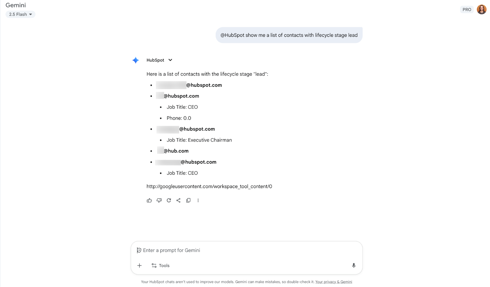 Set up and use the HubSpot connector for Gemini