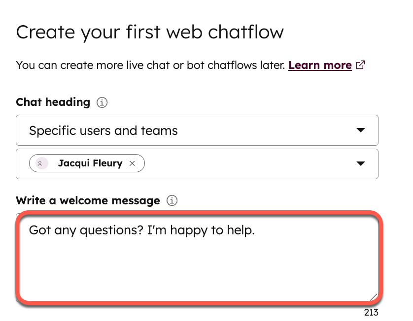 Connect and customize a chat channel in help desk